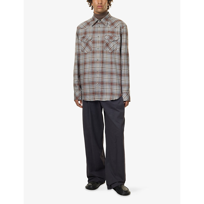 ACNE STUDIOS surrow checked flannel shirt 42